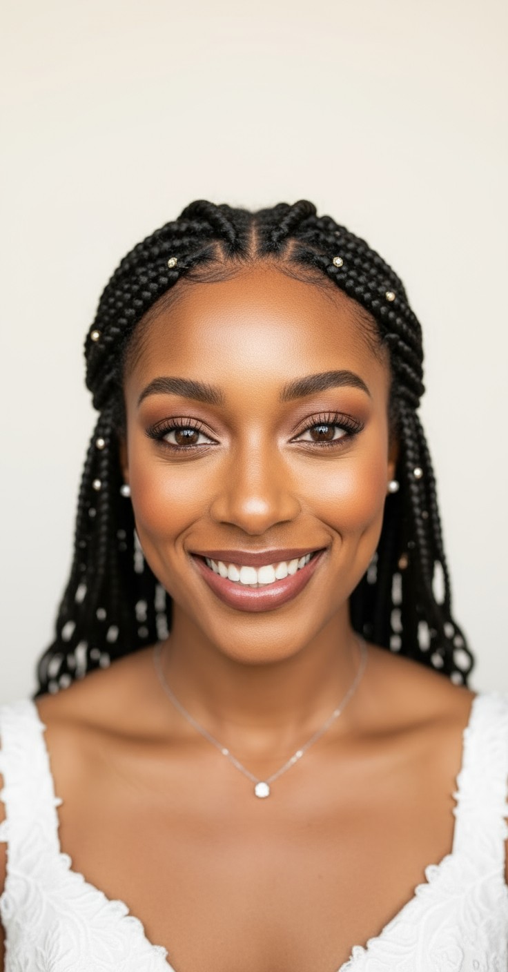 Box Braids with Beads Wedding Styles | BrideLook AI
