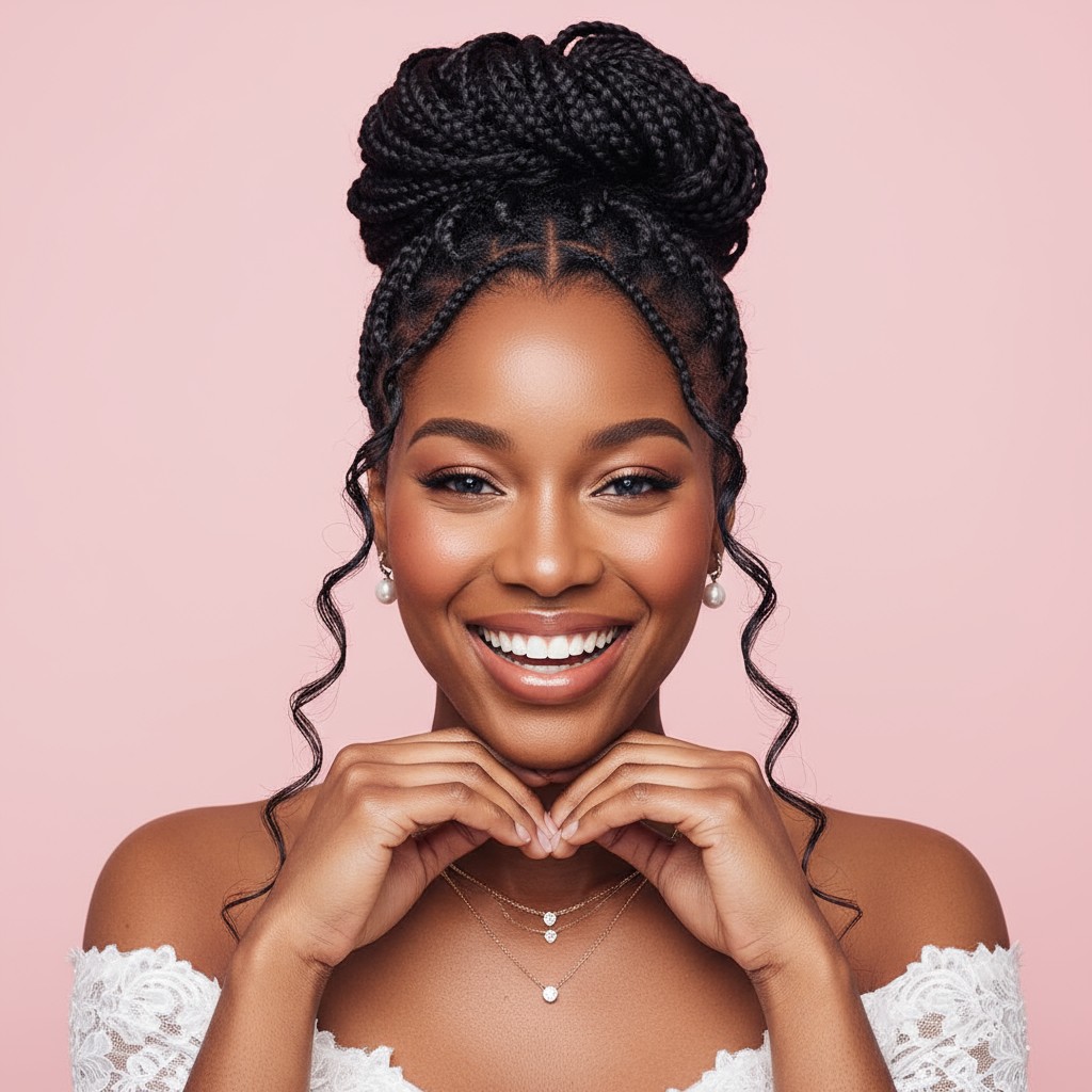 Gorgeous Goddess Knotless Braids Wedding | BrideLook AI